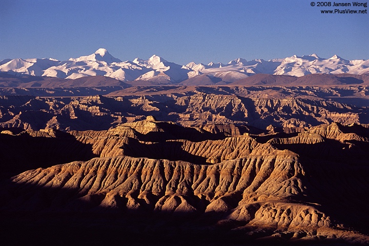 Clay Forest with Indian Himalayas in background, Zanda, Ngari - Tibetan ...